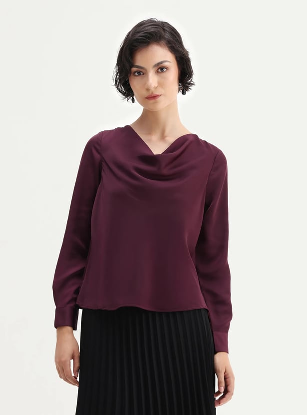 Buy RAREISM Solid Cowl Neck Top from Rareism at just INR 2499.0