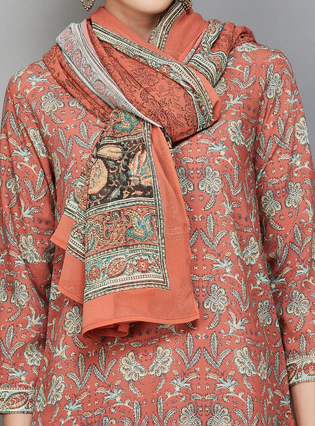 Buy BIBA Floral Print Straight Kurta Set from BIBA at just INR 3999.0