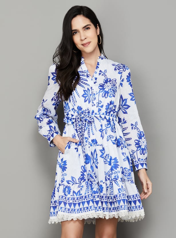 Buy VERO MODA Floral Print A-line Dress from Vero Moda at just INR 4999.0
