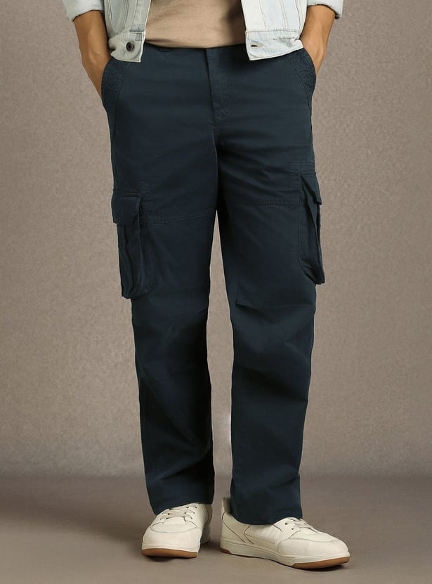 Buy LP JEANS Solid Cargos from LP Jeans at just INR 3999.0