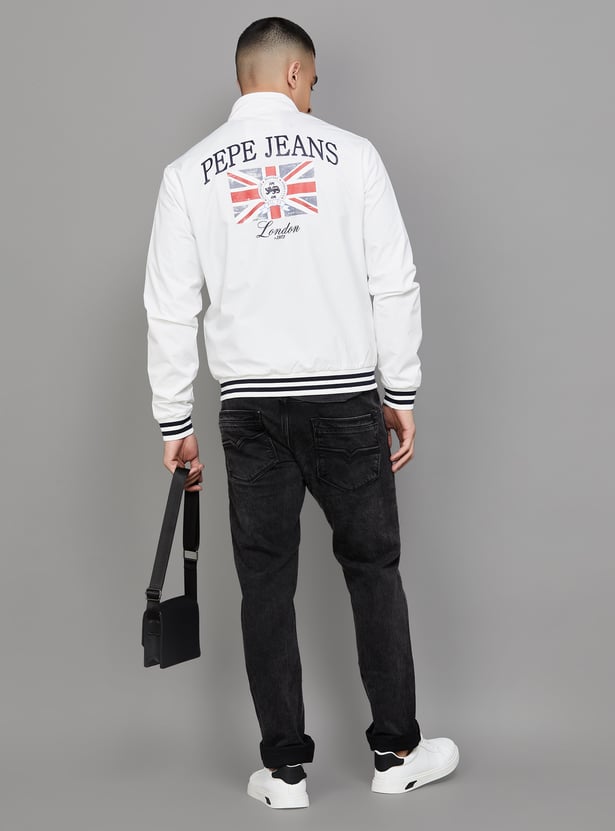 Buy PEPE JEANS Brand Logo Varsity Jacket from Pepe Jeans at just INR 4999.0