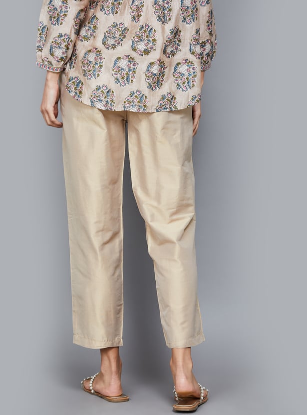 Buy W Solid Straight Pants from W at just INR 1299.0