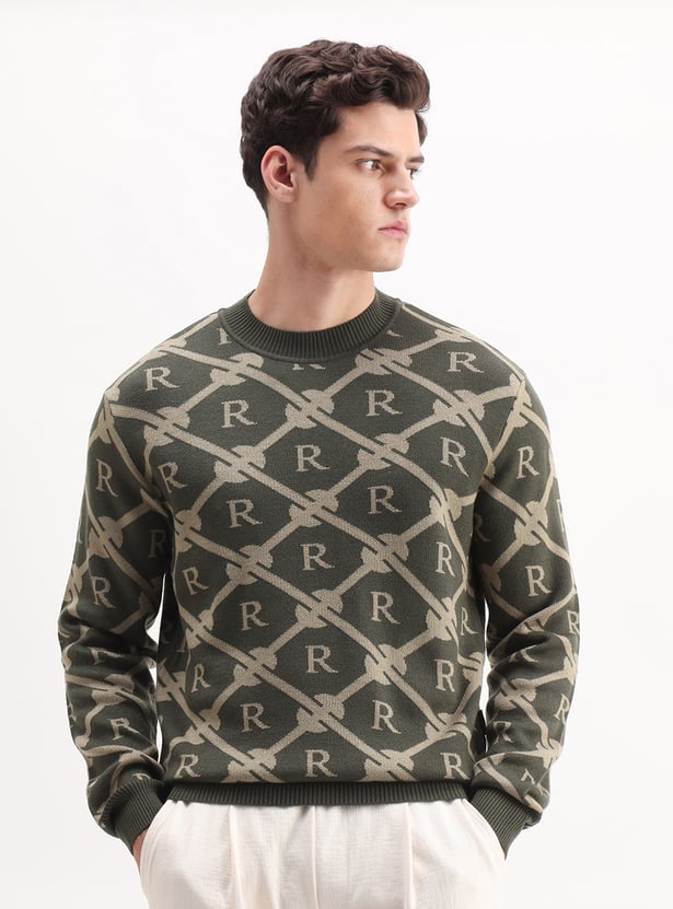 Buy RARE RABBIT Patterned Knit Sweater from Rare Rabbit at just INR 3499.0