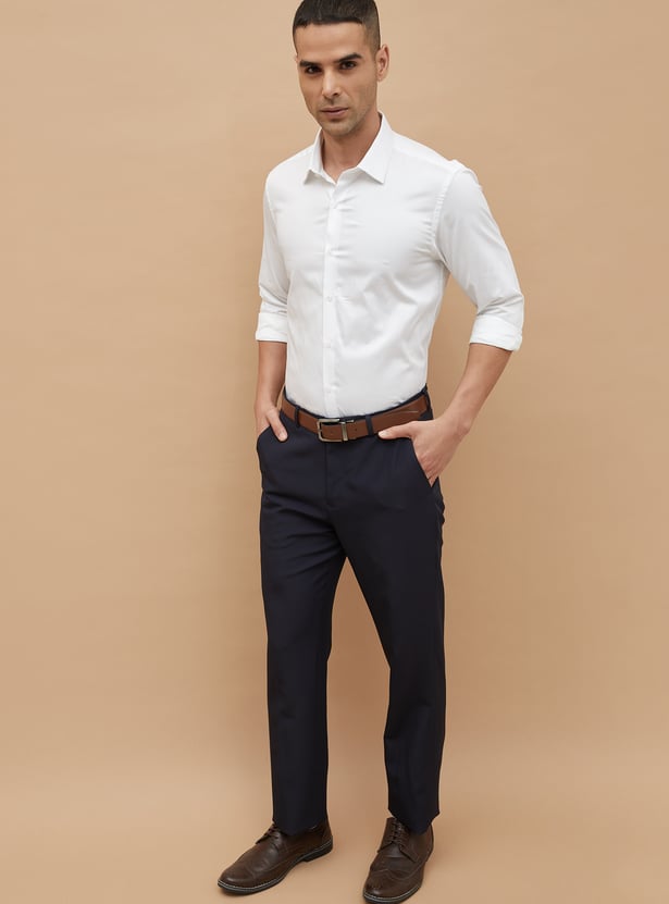 Buy CODE Solid Slim Fit Formal Shirt from CODE at just INR 1699.0