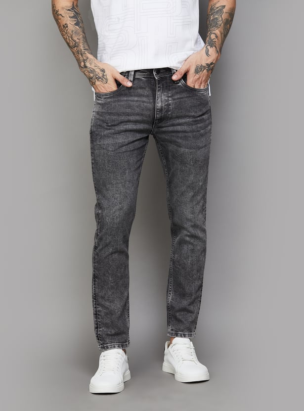 Buy LP JEANS Acidwashed Regular Tapered Jeans from LP Jeans at just INR ...