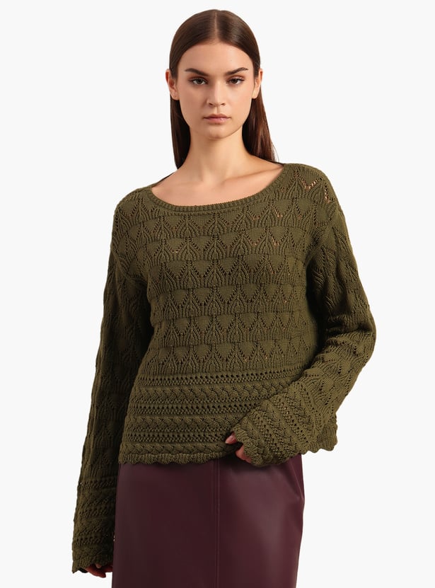 Buy VERO MODA Open Knit Sweater from Vero Moda at just INR 3499.0