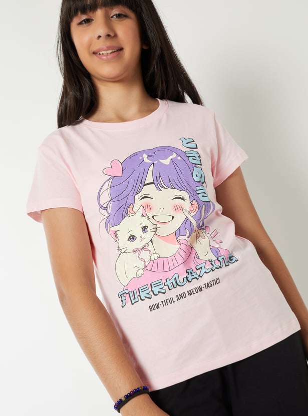 Buy Girls Printed T-shirts - Pack of 2 Online at just Rs. 498.0 ...