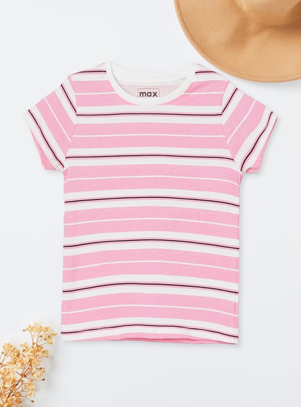Buy Girls Striped T-shirt - Pack of 2 Online at just Rs. 398.0 ...