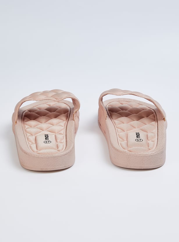 Buy Women Quilted Open-Toe Sliders Online at just Rs. 699.0 ...