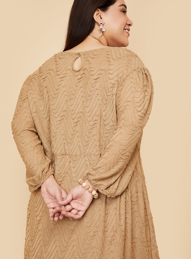 Buy Women Textured Knit A-line Dress Online at just Rs. 1399.0 ...