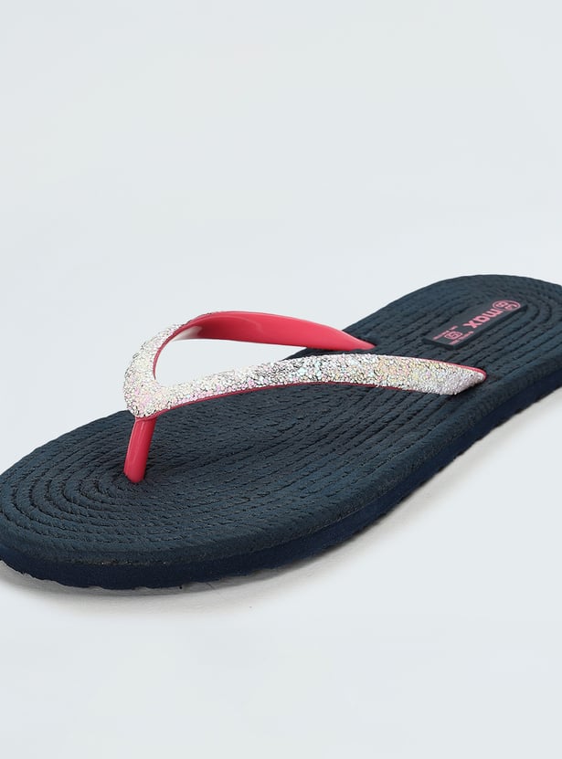 Buy Women Textured V-Strap Slippers Online at just Rs. 299.0 ...