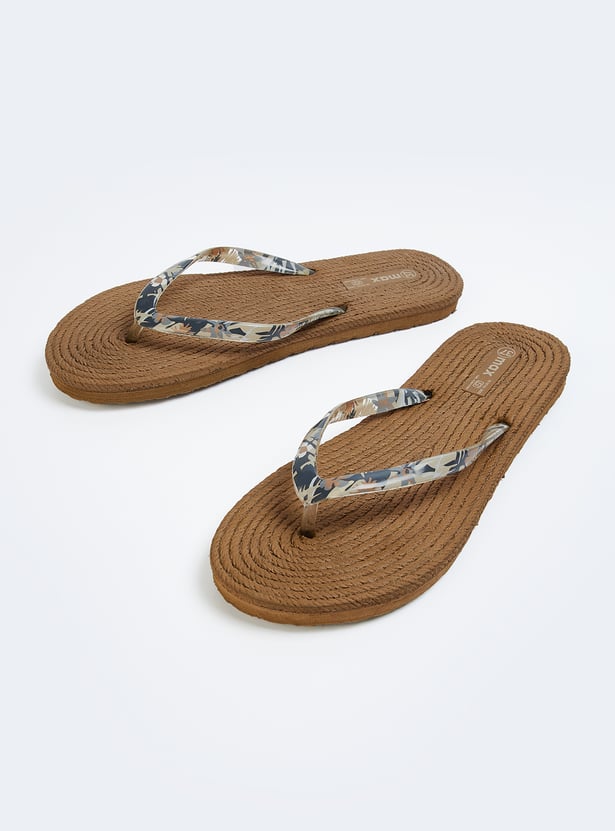 Buy Women Textured V-Strap Slippers Online at just Rs. 299.0 ...