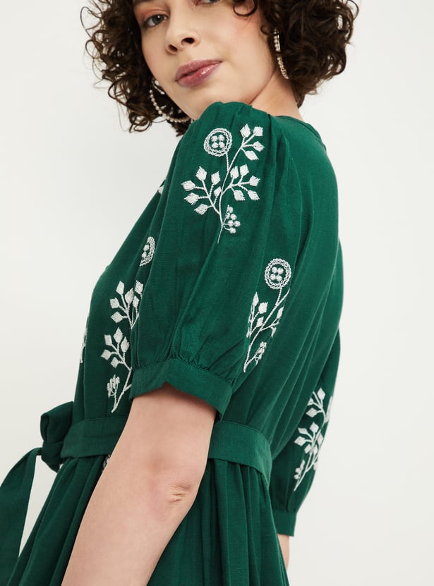 Buy Women Embroidered Empire Yoke Dress Online at just Rs. 1299.0 ...