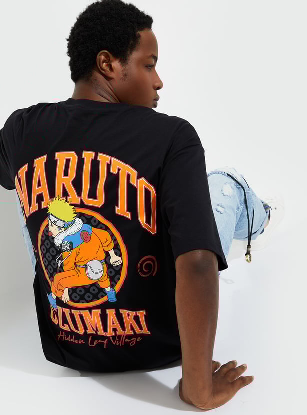 Buy URB_N Men Oversized Naruto Back Print T-shirt Online at just Rs ...