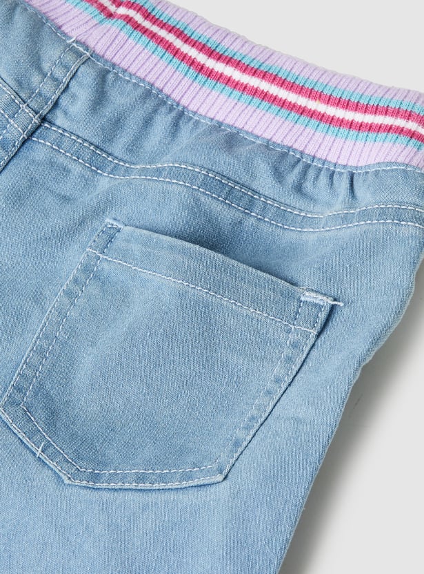 Buy Girls Slim Fit Washed Rib Waist Jeans Online at just Rs. 699.0 ...