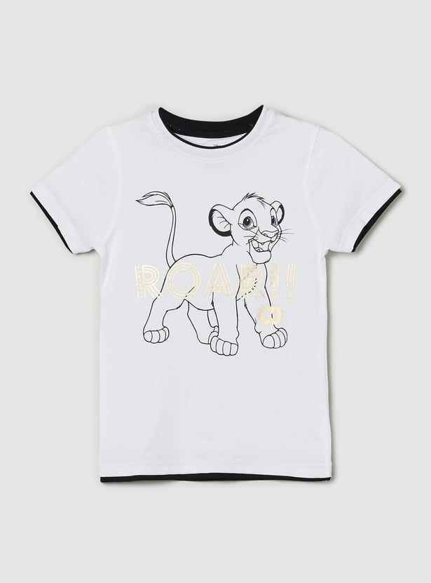 Buy Boys Simba Printed T-shirt Online at just Rs. 399.0 - 1000013863324 ...