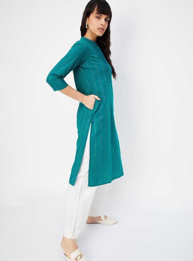 Buy Women Striped Straight Kurta Online at just Rs. 599.0 ...