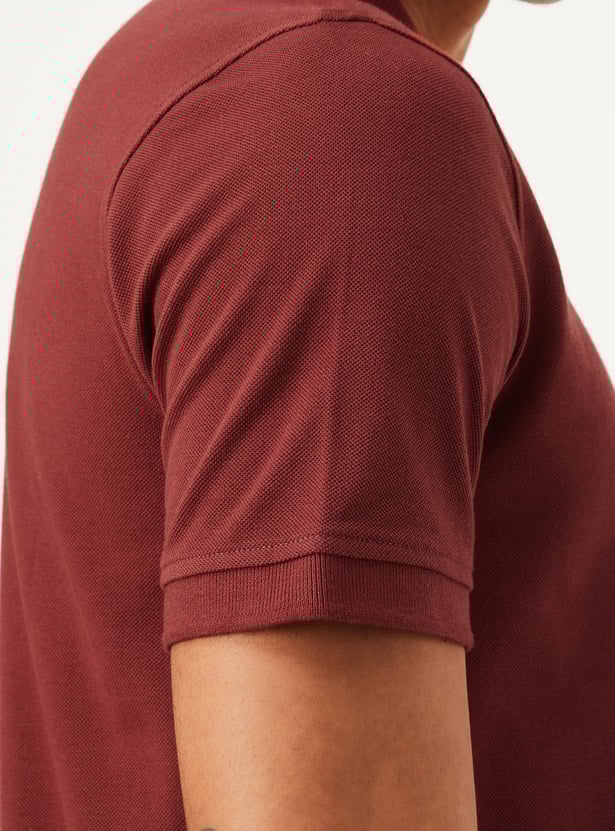 Buy Men Slim Fit Solid Polo T-shirt Online at just Rs. 399.0 - 1000013967111 | Max Fashion