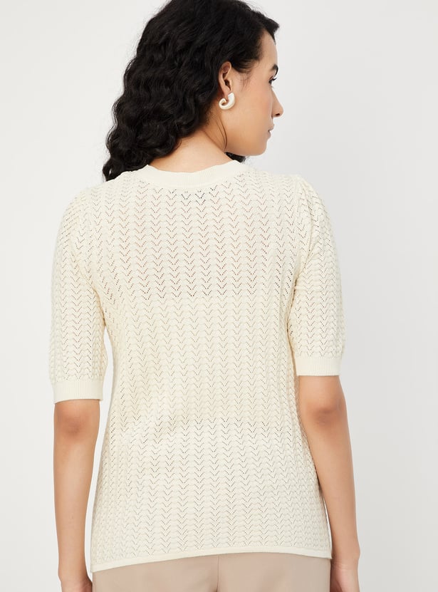 Buy Women Textured Knit Top Online at just Rs. 899.0 - 1000013944377 ...