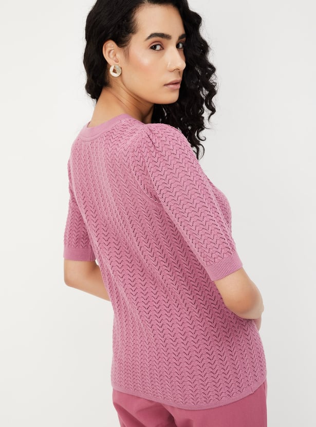 Buy Women Textured Knit Top Online at just Rs. 899.0 - 1000013944389 ...