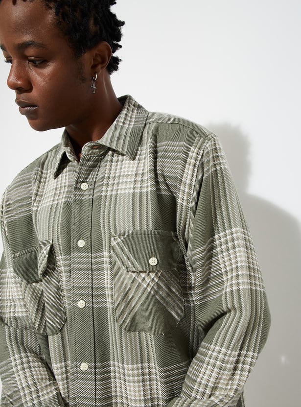 Buy URB_N Men Oversized Checked Shacket Online at just Rs. 1499.0 ...