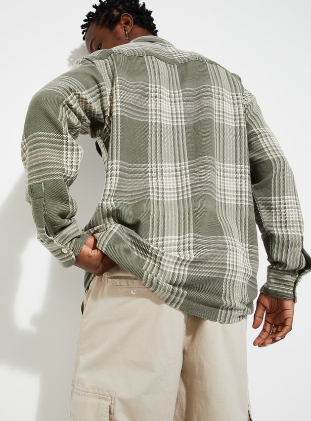 Buy URB_N Men Oversized Checked Shacket Online at just Rs. 1499.0 ...