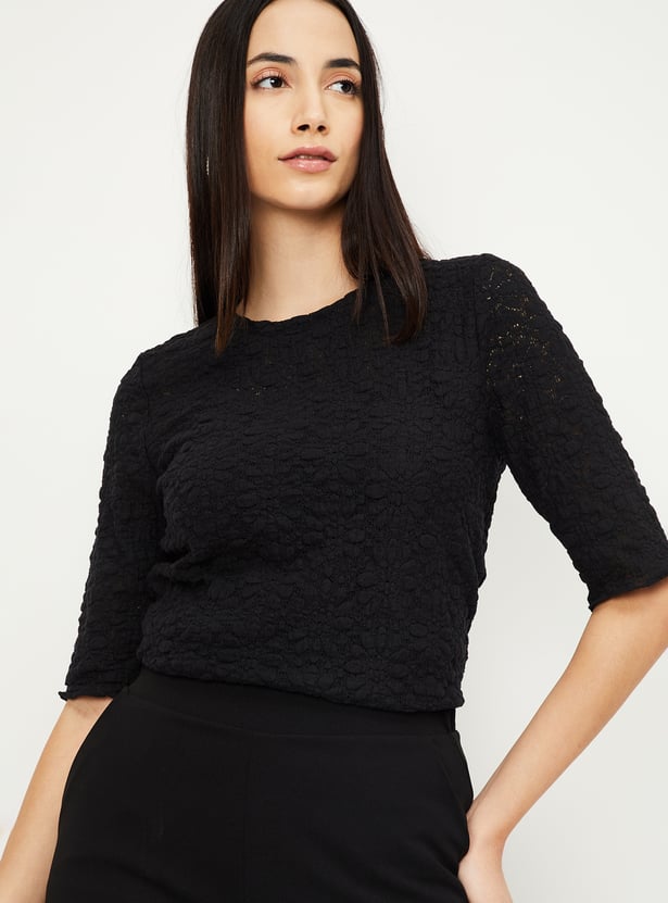 Buy Women Textured Casual Top Online at just Rs. 799.0 - 1000013960037 ...