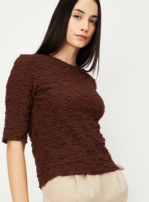 Buy Women Textured Casual Top Online at just Rs. 799.0 - 1000013960045 ...