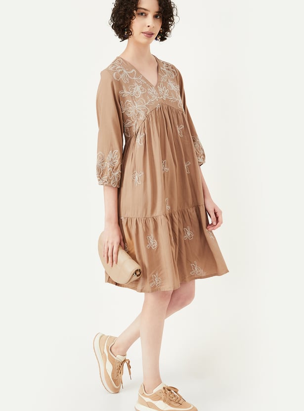 Buy Women Embroidered A-line Dress Online at just Rs. 1299.0 ...