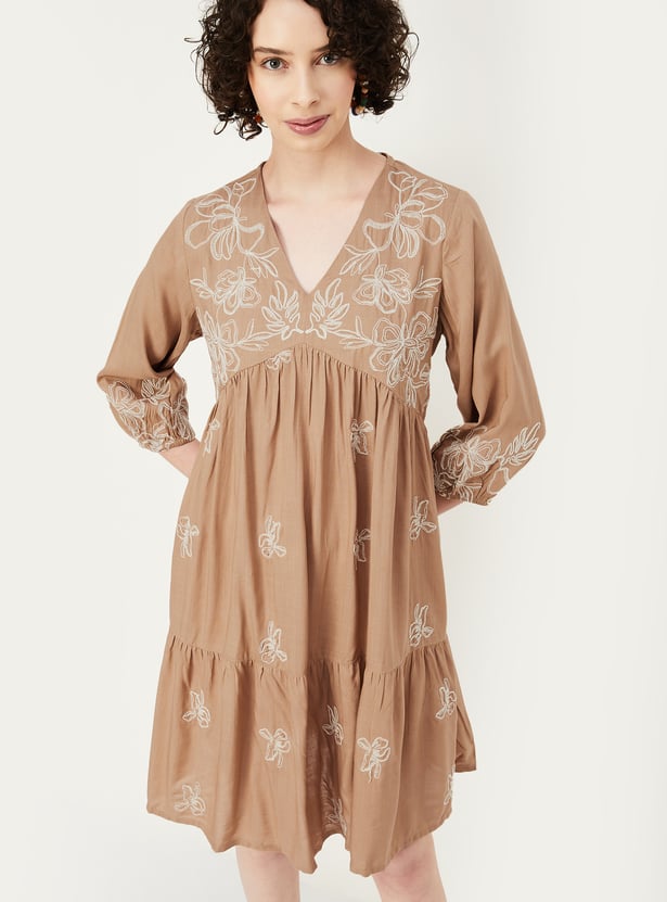 Buy Women Embroidered A-line Dress Online at just Rs. 1299.0 ...