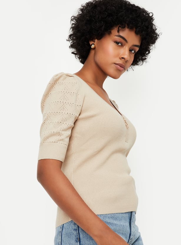 Buy Women Rib Knit Top Online at just Rs. 899.0 - 1000013962224 | Max ...