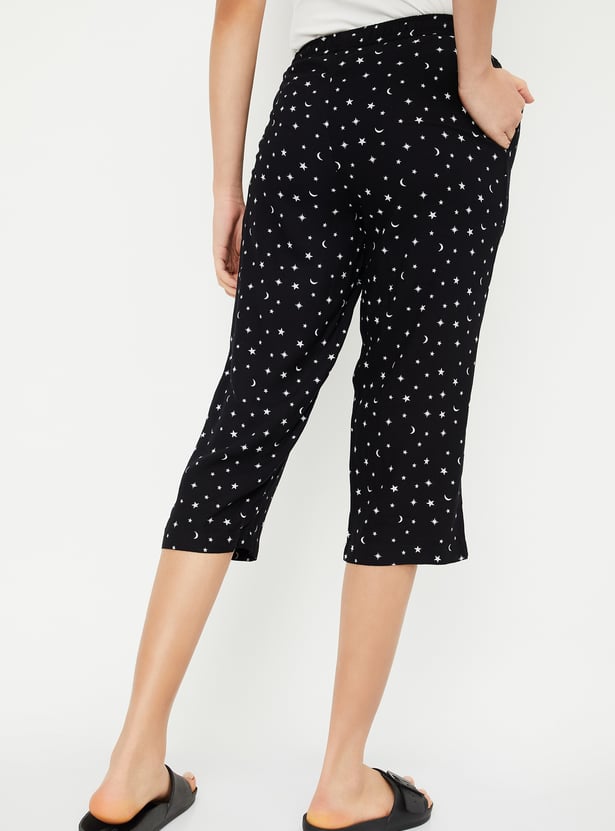 Buy Women Star Printed Capris Online at just Rs. 499.0 - 1000013965594 ...