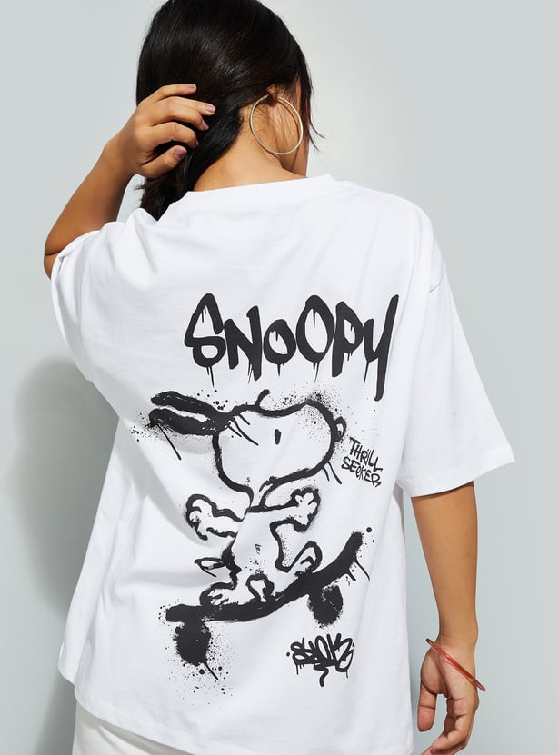 Buy URB_N Women Snoopy Printed T-shirt Online at just Rs. 599.0 ...