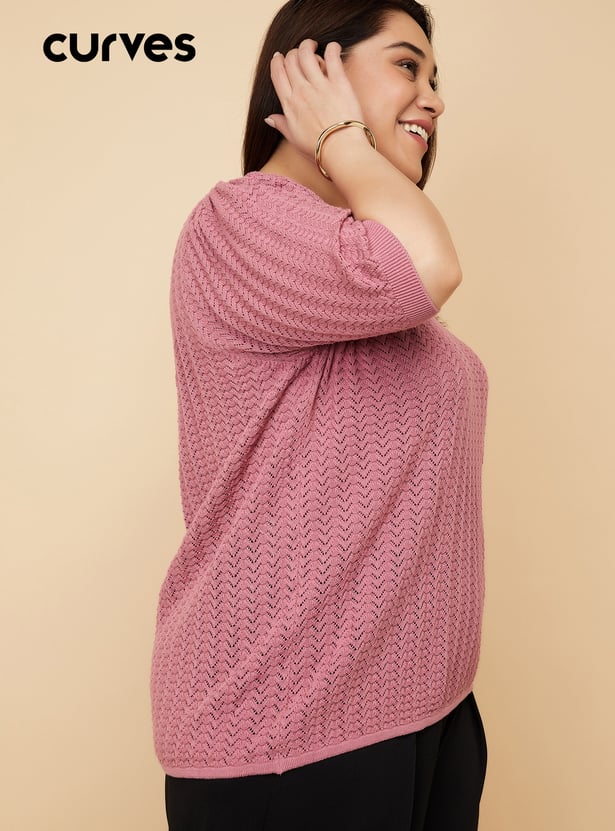 Buy Women Textured Knit Top Online at just Rs. 999.0 - 1000014024971 ...