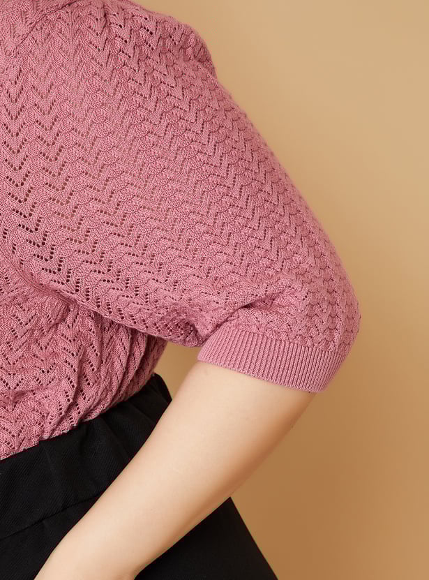 Buy Women Textured Knit Top Online at just Rs. 999.0 - 1000014024971 ...