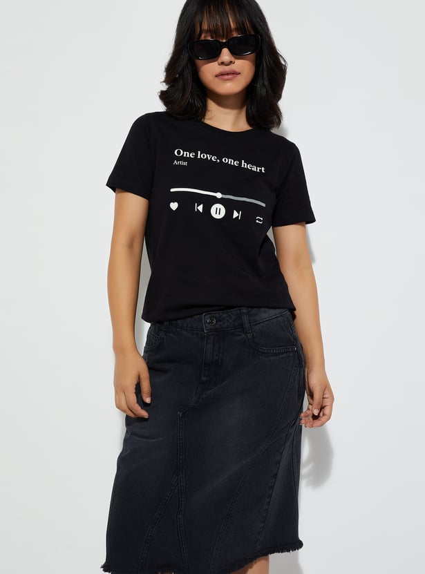 Buy URB_N Women Graphic Printed T-shirt - Pack of 2 Online at just Rs ...