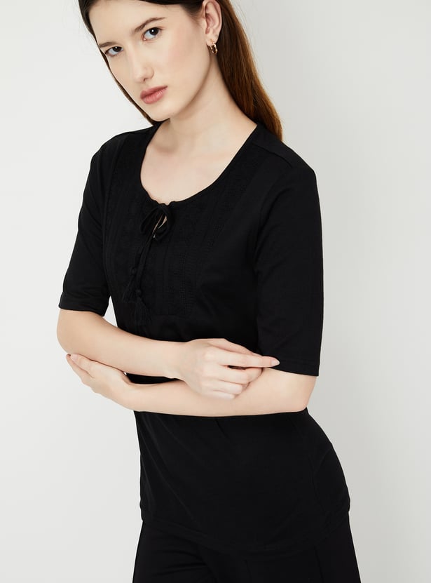 Buy Women Embroidered Yoke Top Online at just Rs. 399.0 - 1000014129768 ...