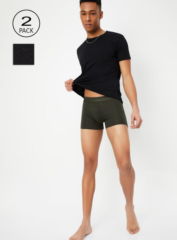 Buy Men Solid Trunks - Pack of 2 Online at just Rs. 449.0 ...