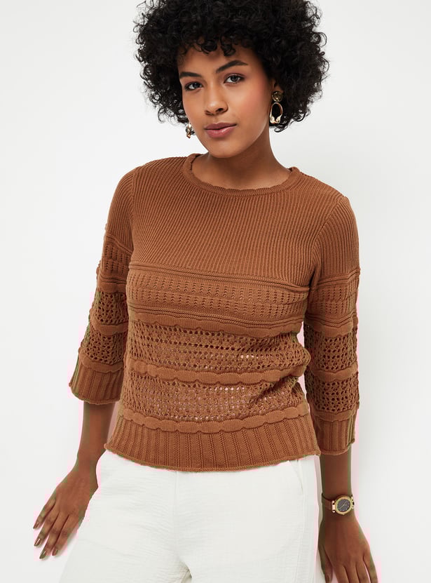 Buy Kalki x Max Women Textured Knit Top Online at just Rs. 999.0 - 1000014154096 | Max Fashion