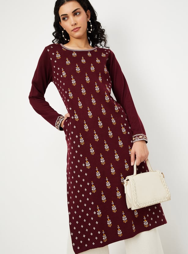 Buy Women Jacquard Winter Kurta Online at just Rs. 999.0 ...