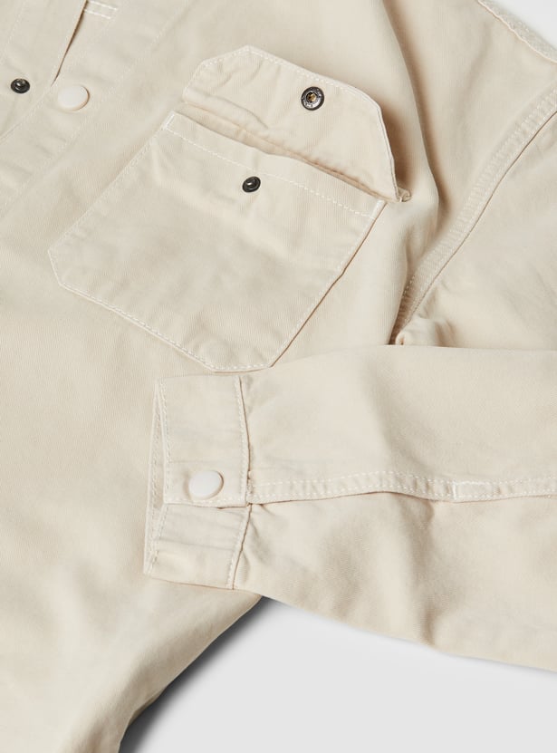 Buy Boys Solid Oversized Shacket with Hood Online at just Rs. 999.0 ...