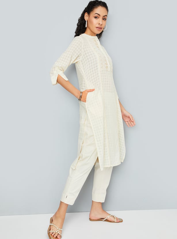 Buy Women Lace Kurta with Pocket Online at just Rs. 699.0 ...