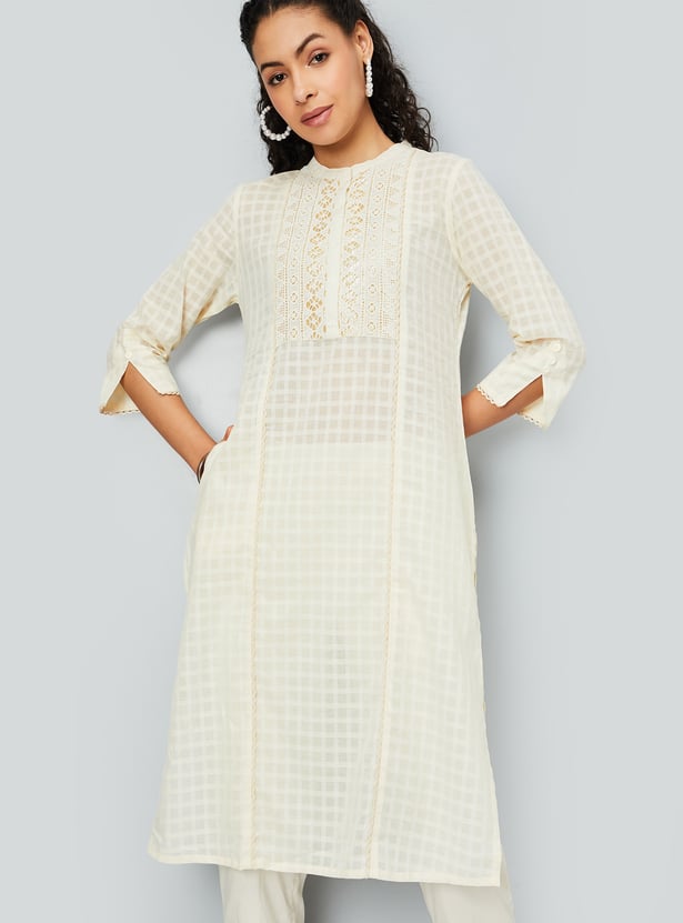 Buy Women Lace Kurta with Pocket Online at just Rs. 699.0 ...