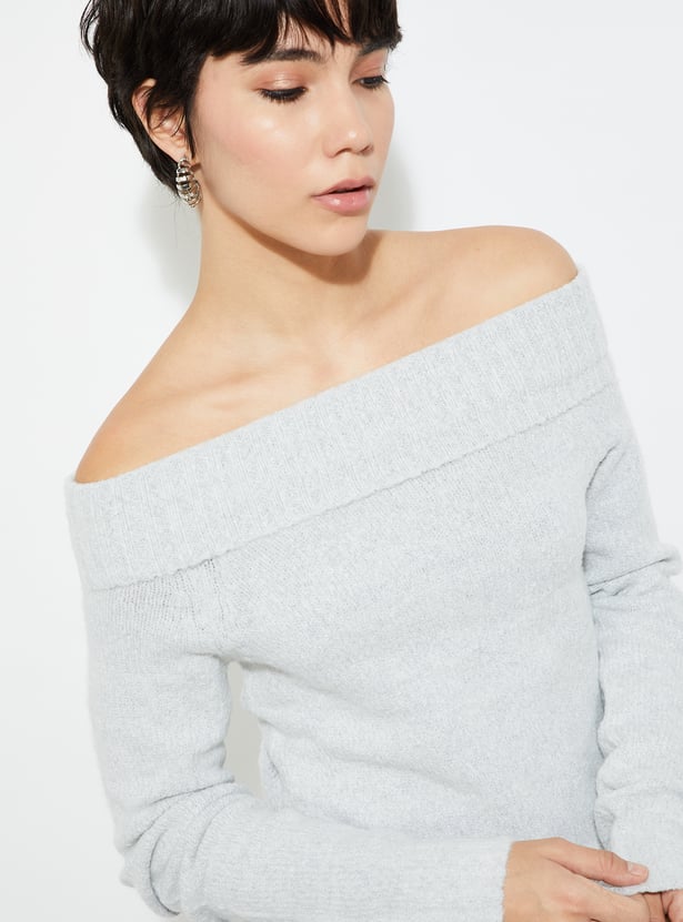 Buy URB_N Women Off-Shoulder Sweater Online at just Rs. 999.0 ...