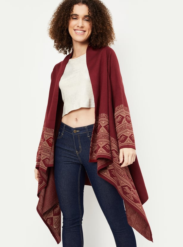 Buy Women Woven Waterfall Shrug Online at just Rs. 1299.0 ...