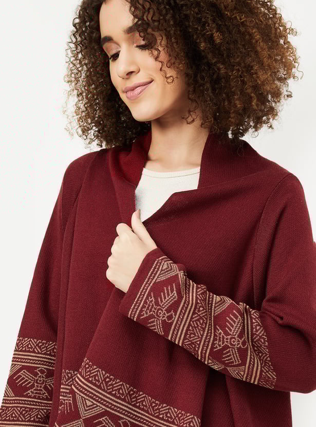 Buy Women Woven Waterfall Shrug Online at just Rs. 1299.0 ...