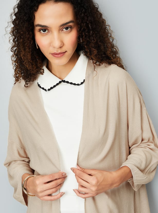 Buy Women Knitted Front-Open Shrug Online at just Rs. 999.0 ...