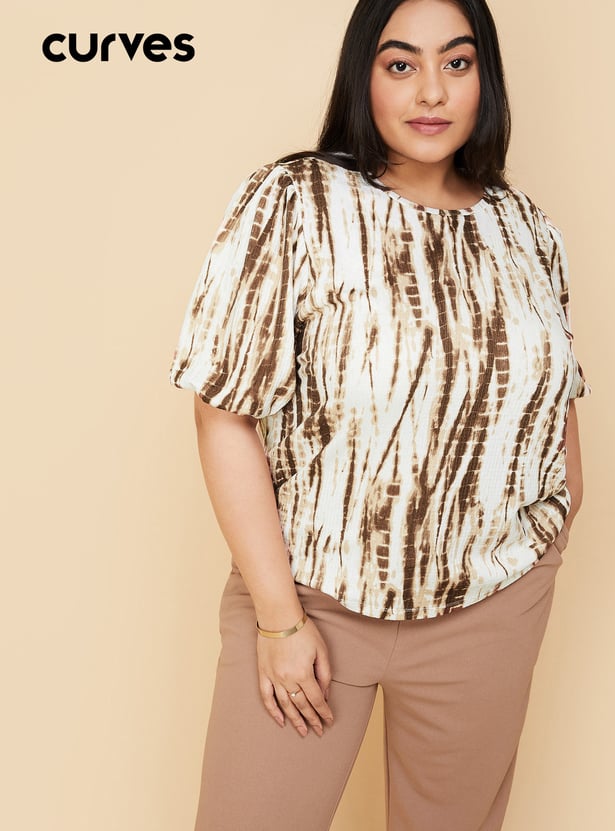 Buy Women Abstract Printed Knit Top Online at just Rs. 799.0 ...