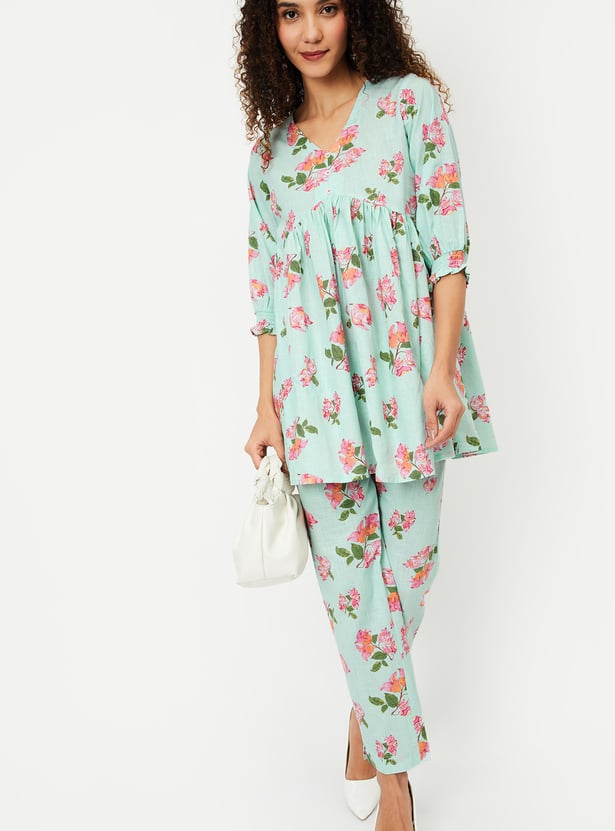 Buy Women Floral Print Co-Ord Set Online at just Rs. 999.0 ...