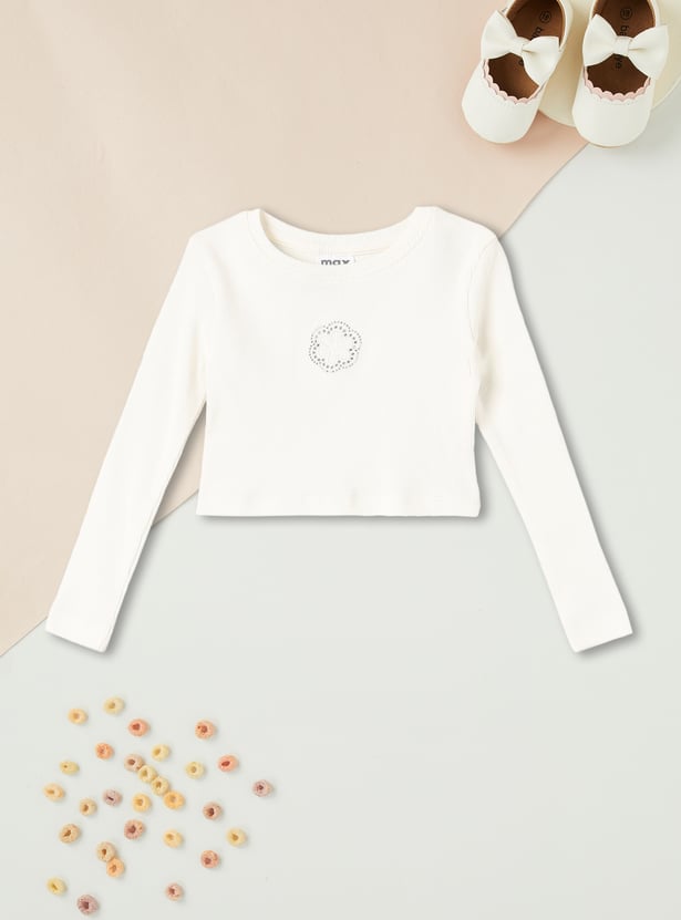 Buy Girls Rib Knit Full Sleeve Top Online at just Rs. 349.0 ...